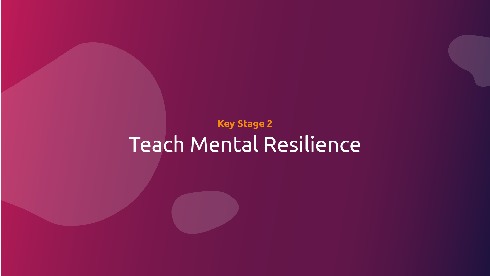 Teach Mental Resilience - Bounce Forward